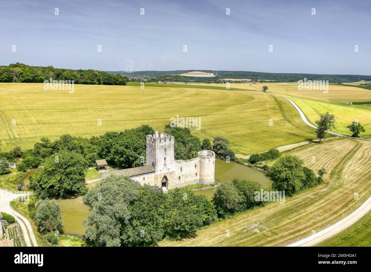 France, Meuse, Vaucouleurs, chateau de Gombervaux, 14th century castle ...