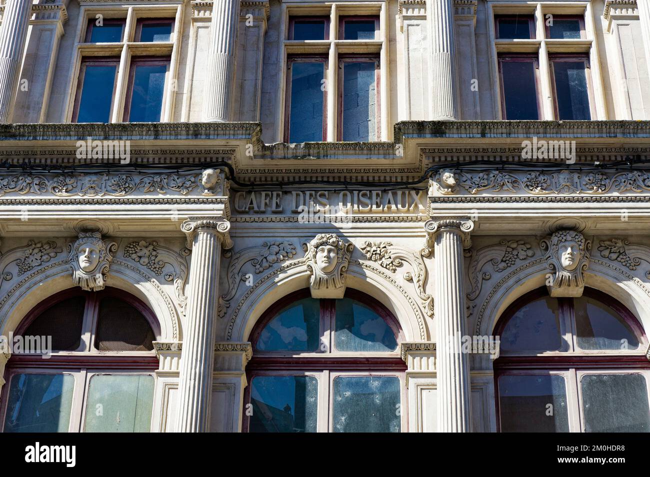 France, Meuse, Bar-le-Duc labeled City of Art and History, facade of the Caf? des Oiseaux Stock ...