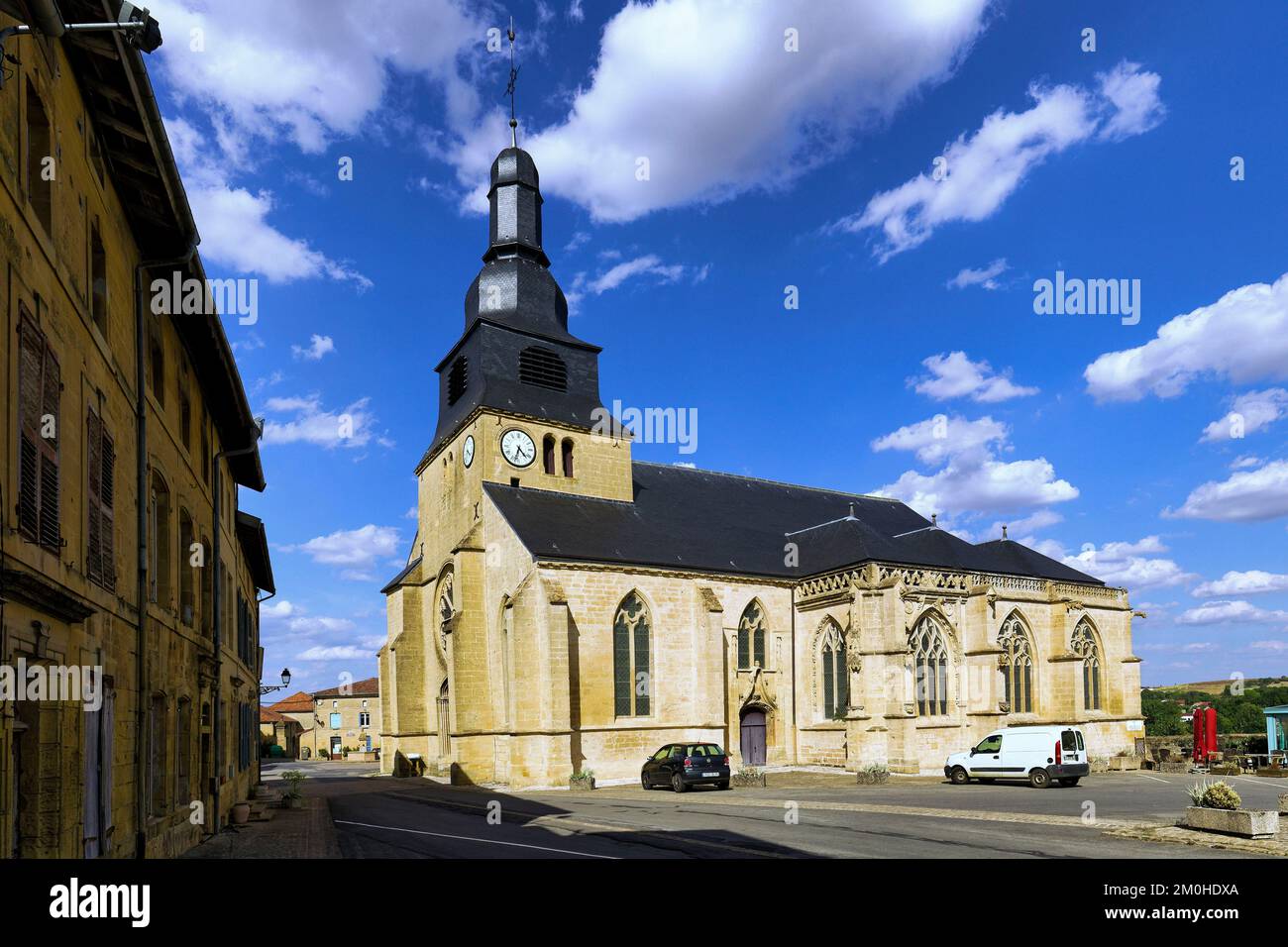 France, Meuse, Marville, Renaissance village, Saint-Nicolas church ...