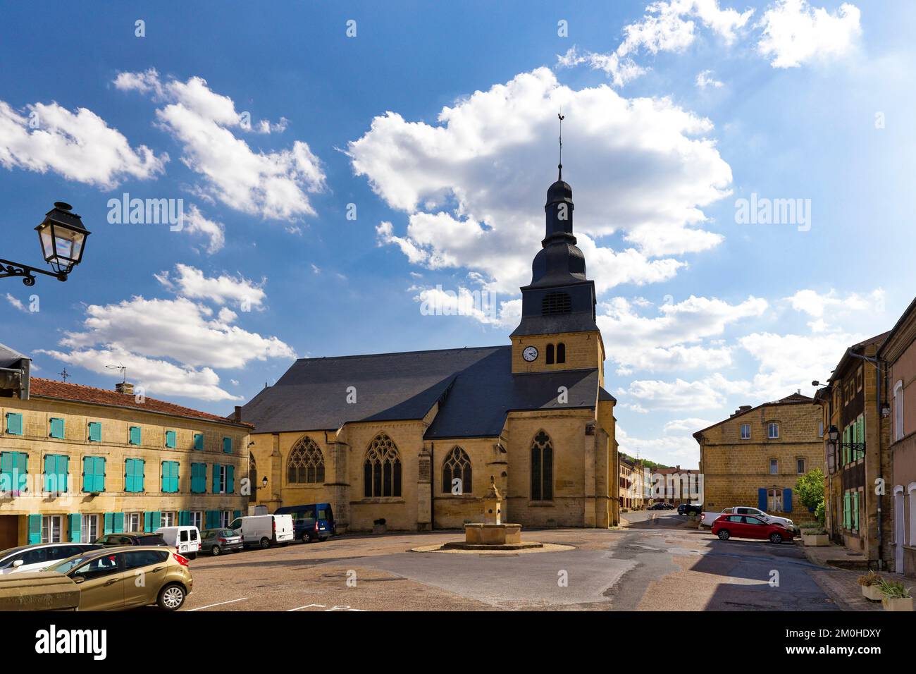 France, Meuse, Marville, Renaissance village, Saint-Nicolas church ...