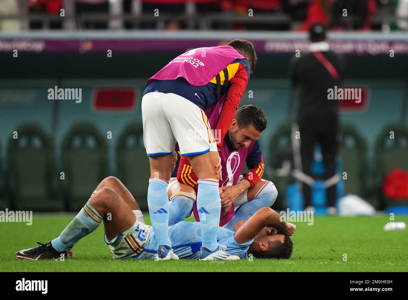 Spain players during the FIFA World Cup Qatar 2022 match, Round of 16 ...