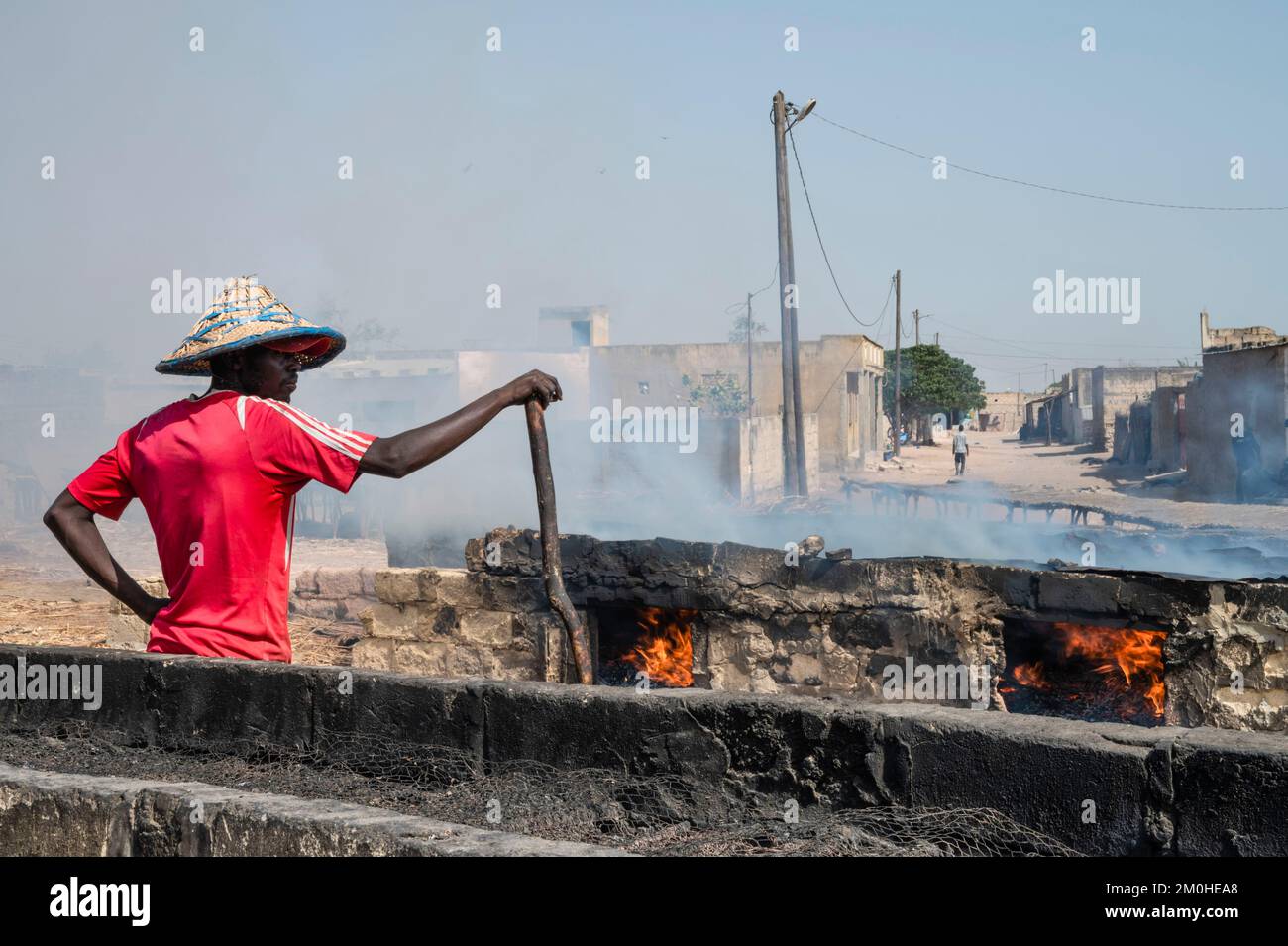 Senegal, Thies district, Petite c?te, Joal, fish smoke house Stock ...
