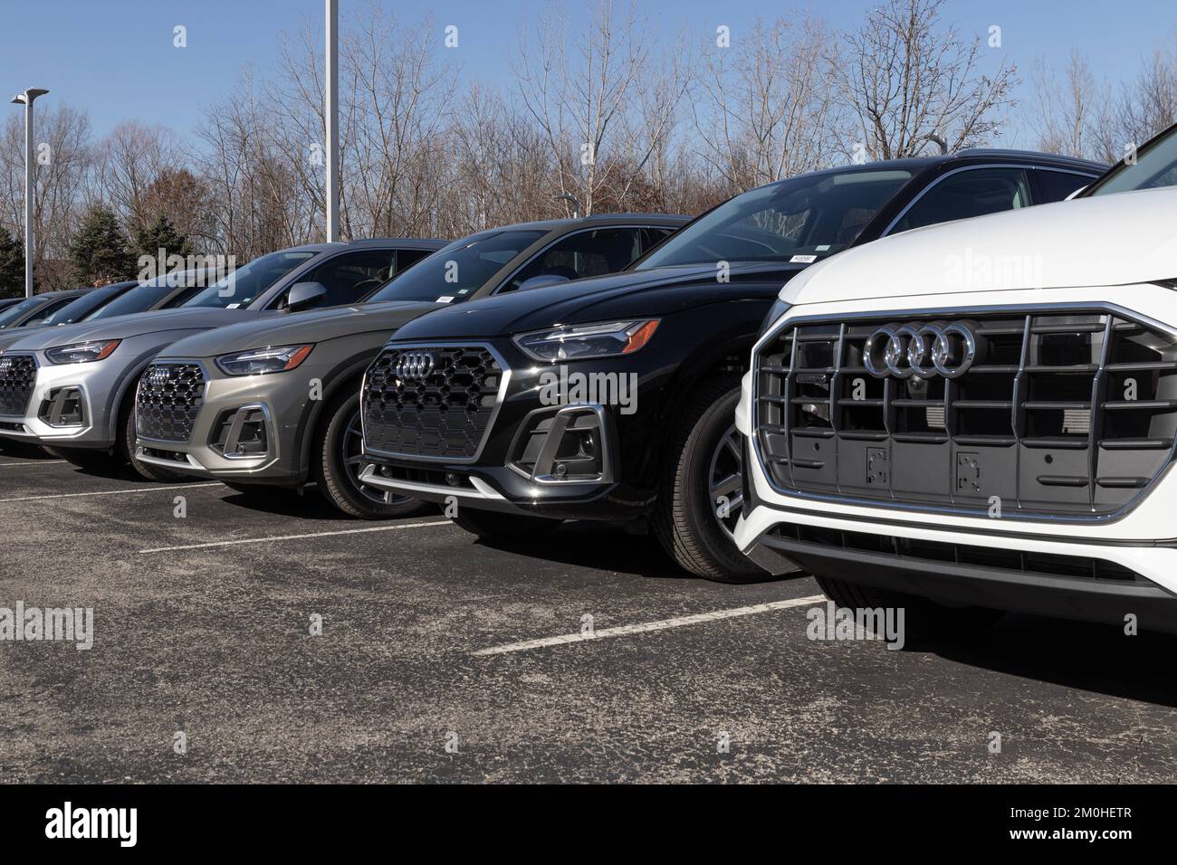 Indianapolis - Circa December 2022: Audi new car display at a ...