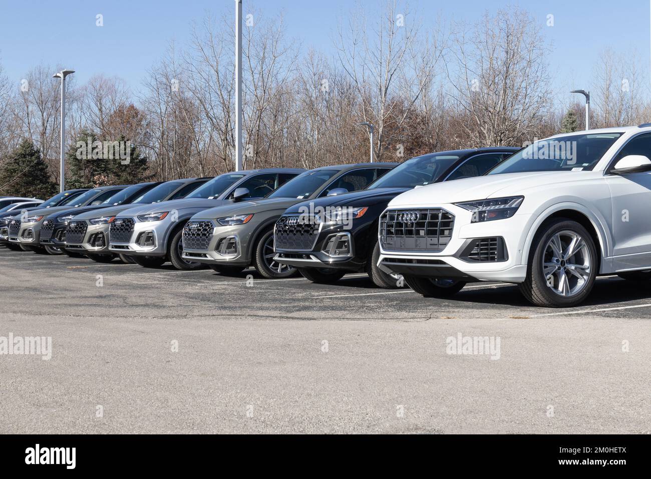 Indianapolis - Circa December 2022: Audi new car display at a ...