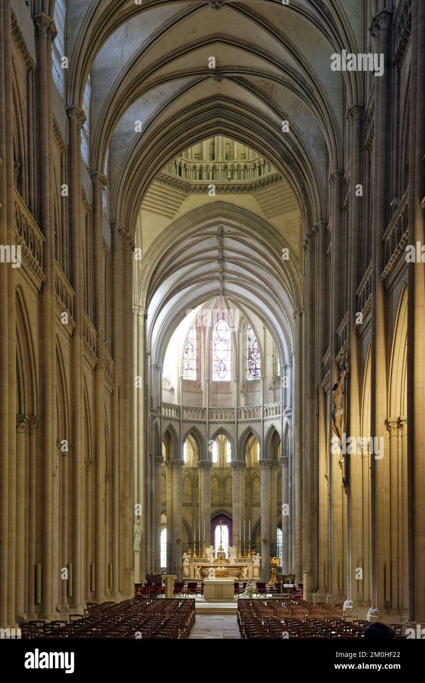 France, Manche, Cotentin Peninsula, Coutances, Notre Dame de Coutances ...