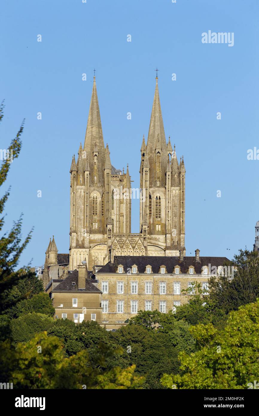 France, Manche, Cotentin Peninsula, Coutances, Notre Dame de Coutances ...