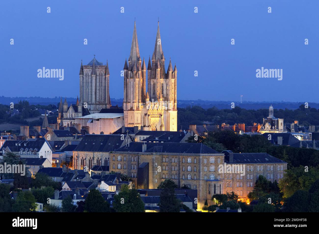 France, Manche, Cotentin Peninsula, Coutances, Notre Dame de Coutances ...