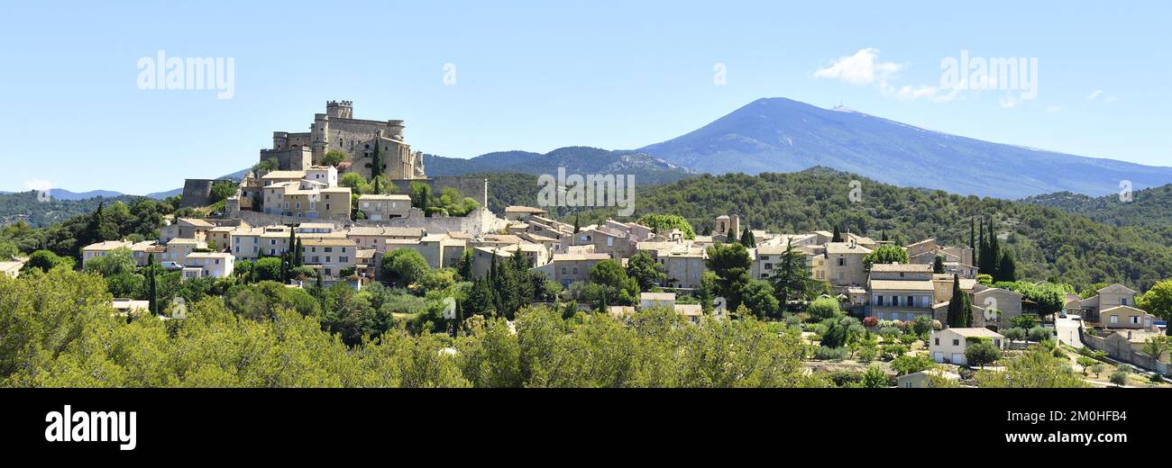 France, Vaucluse, Mont Ventoux Regional Natural Park, Le Barroux, the ...