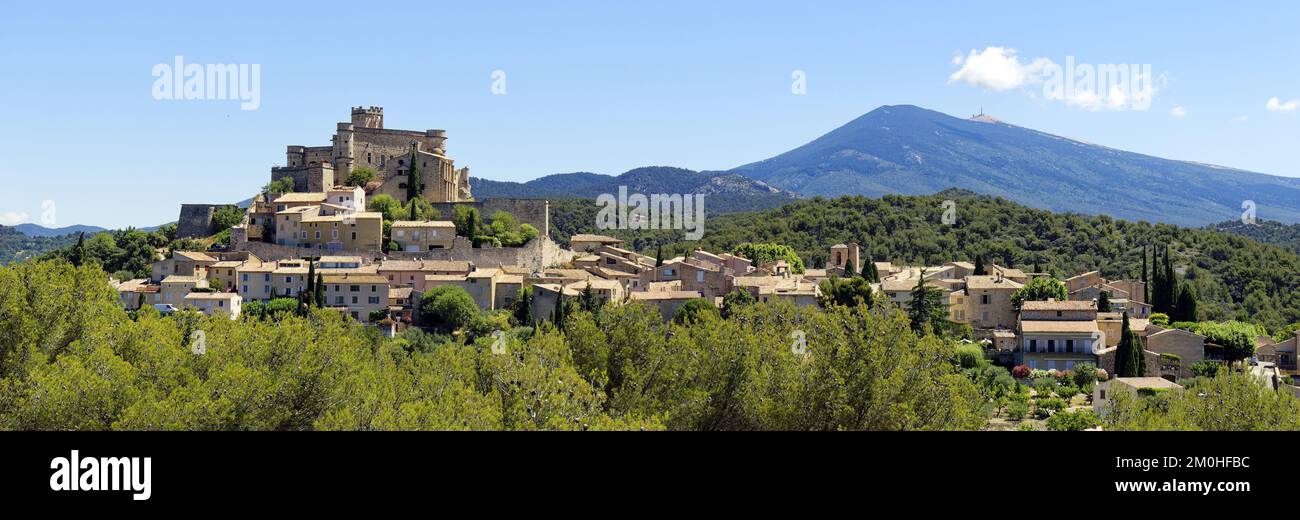France, Vaucluse, Mont Ventoux Regional Natural Park, Le Barroux, the ...
