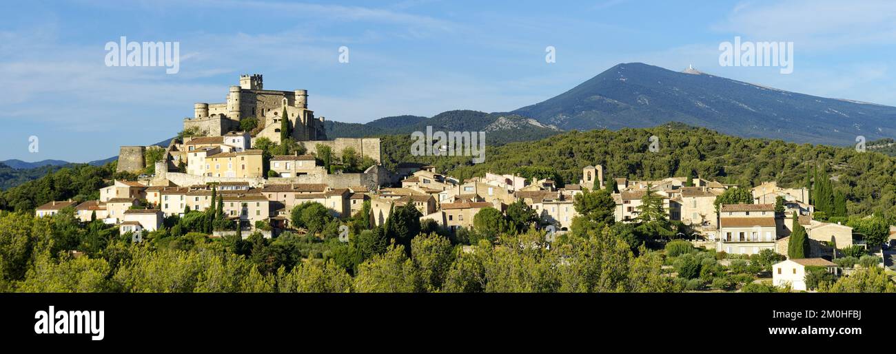 France, Vaucluse, Mont Ventoux Regional Natural Park, Le Barroux, the ...
