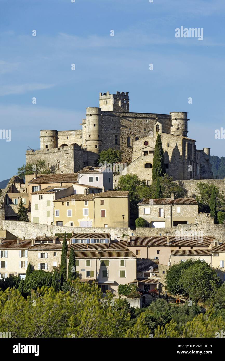 France, Vaucluse, Mont Ventoux Regional Natural Park, Le Barroux, the ...