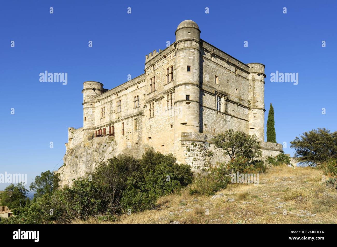 France, Vaucluse, Mont Ventoux Regional Natural Park, Le Barroux, the ...