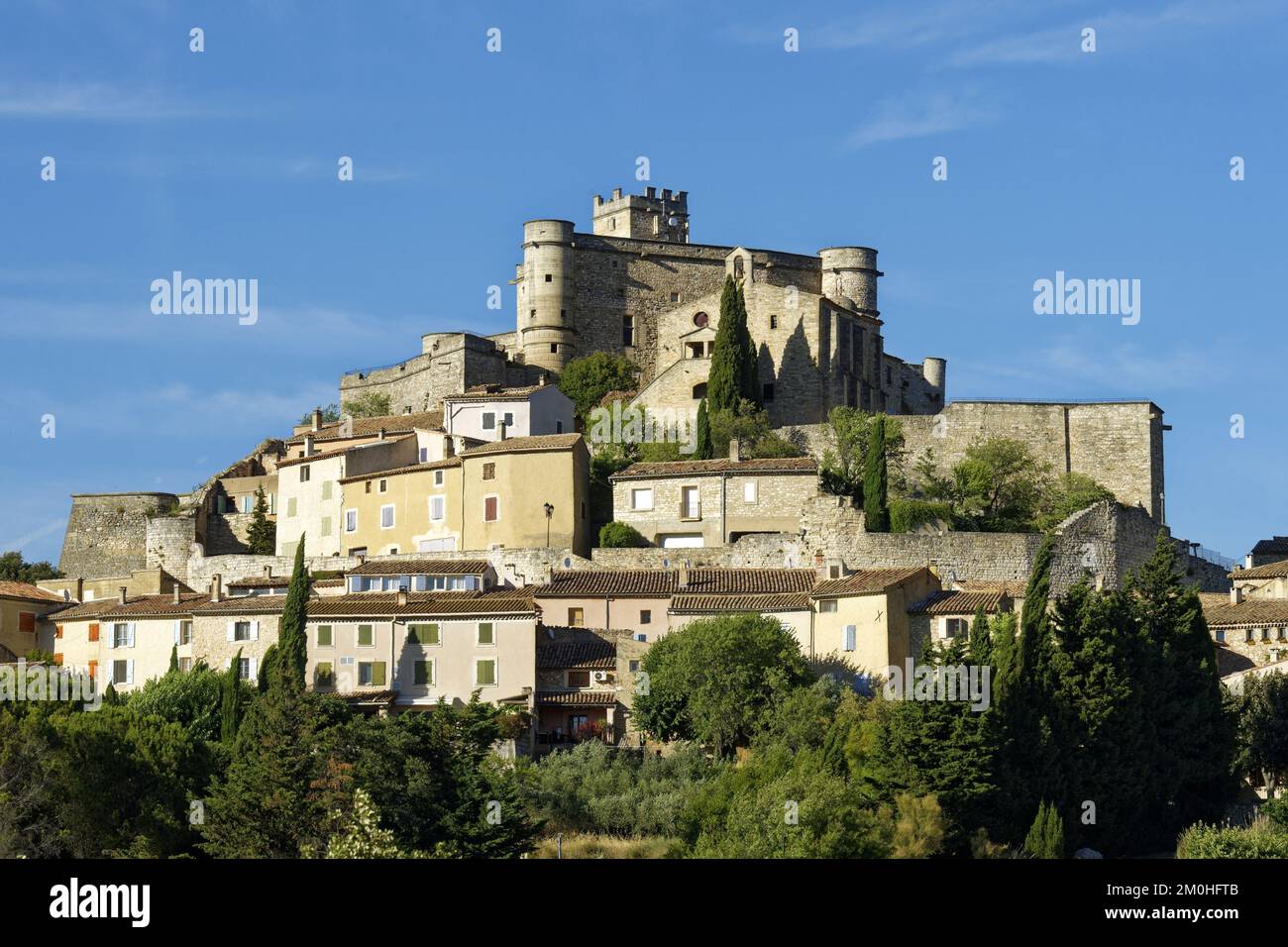 France, Vaucluse, Mont Ventoux Regional Natural Park, Le Barroux, the ...