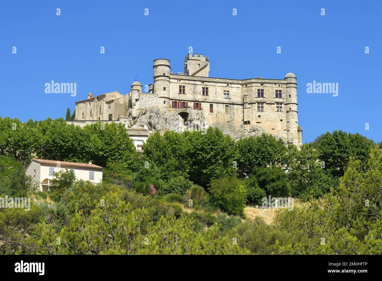 France, Vaucluse, Mont Ventoux Regional Natural Park, Le Barroux, the ...