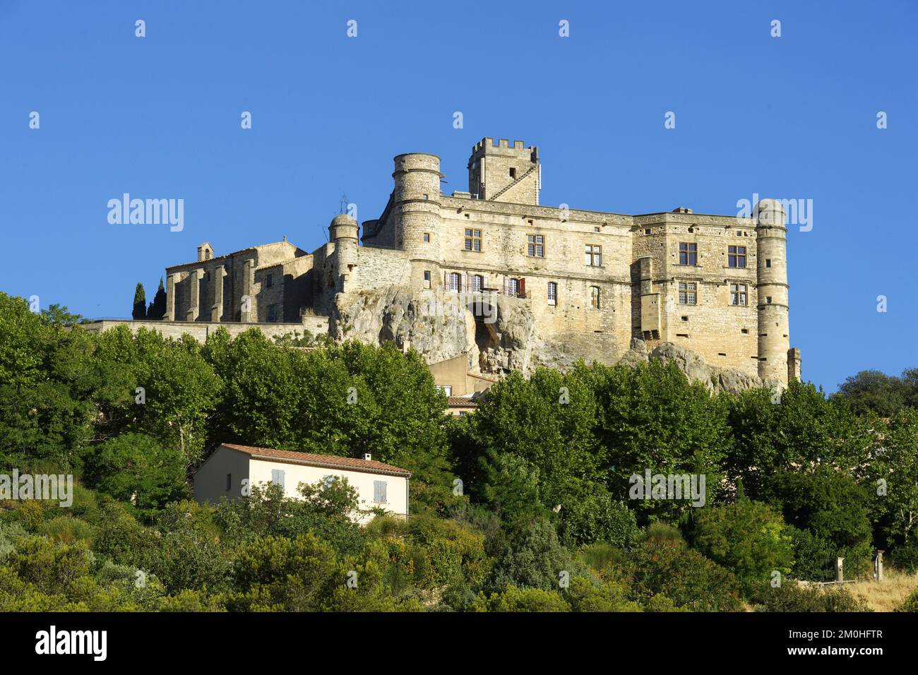 France, Vaucluse, Mont Ventoux Regional Natural Park, Le Barroux, the ...