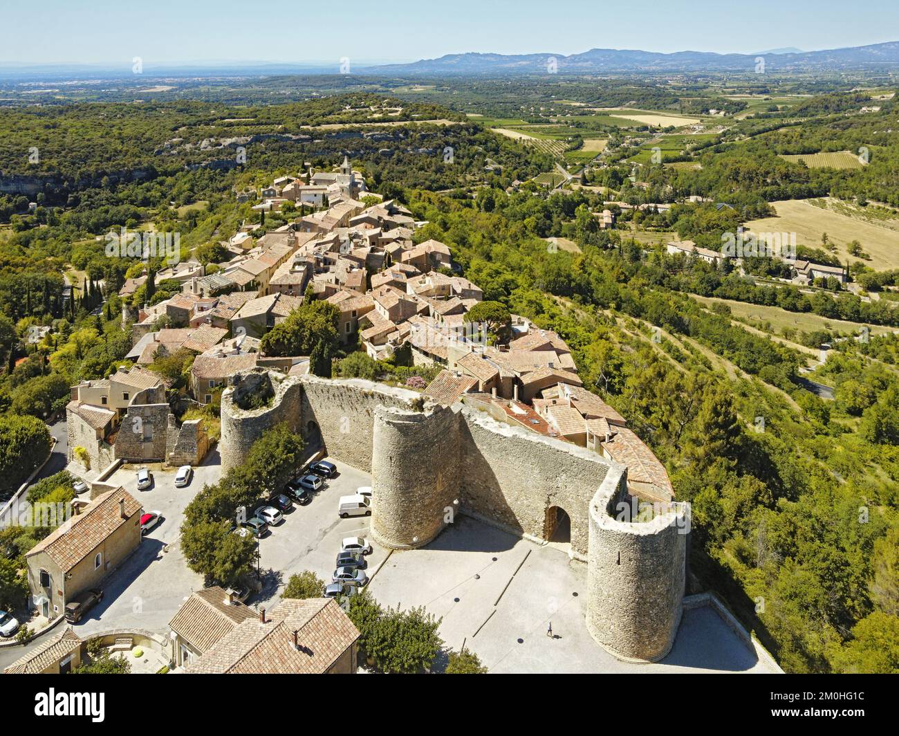 France, Vaucluse, Venasque, labelled Les Plus Beaux Villages de France ...