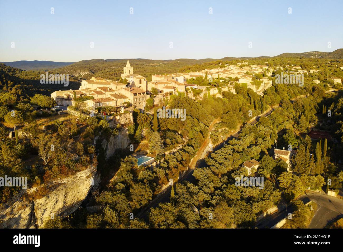 France, Vaucluse, Venasque, labelled Les Plus Beaux Villages de France ...