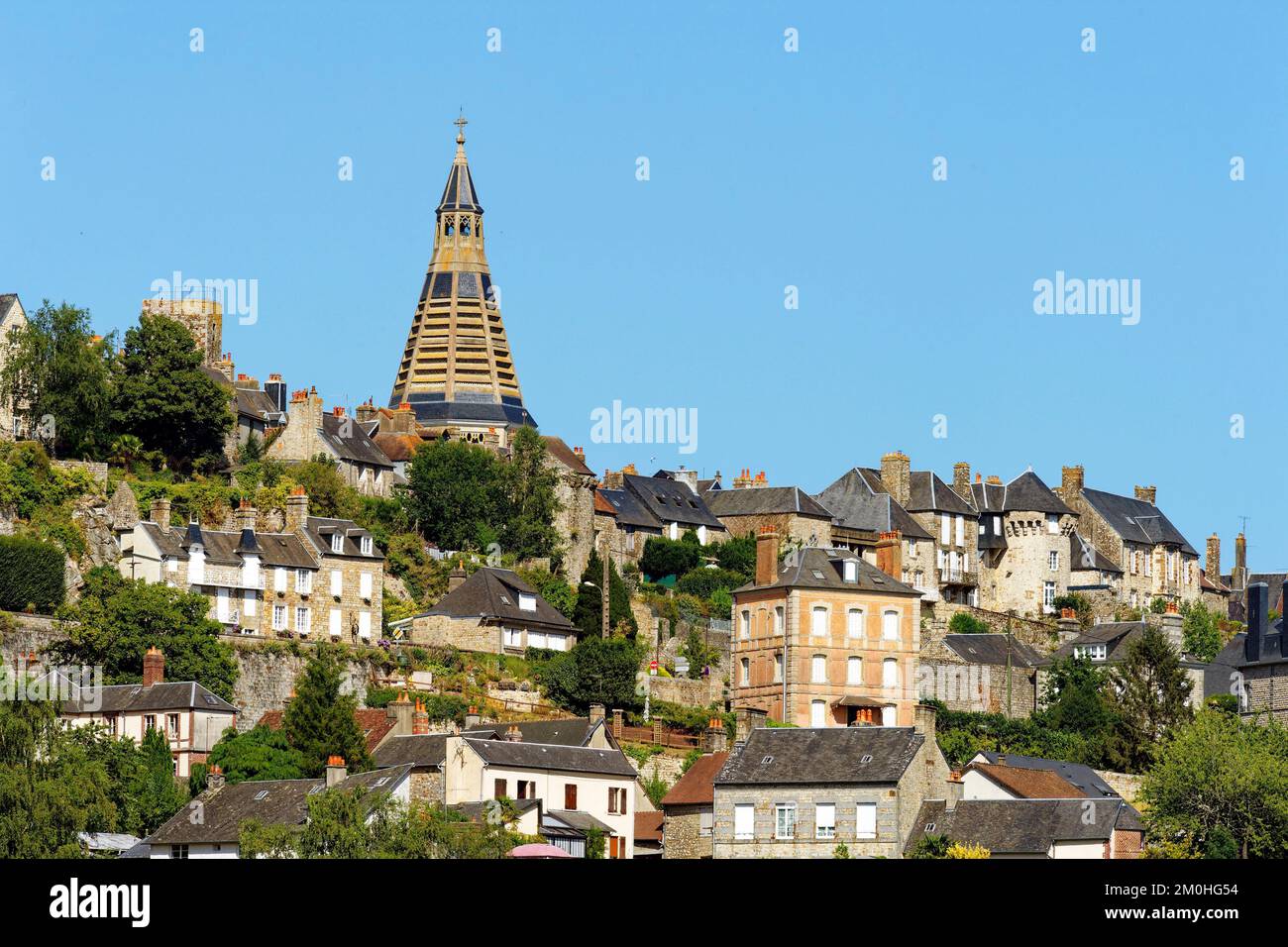 France, Orne, village of Domfront, Saint Julien de Domfront church in ...