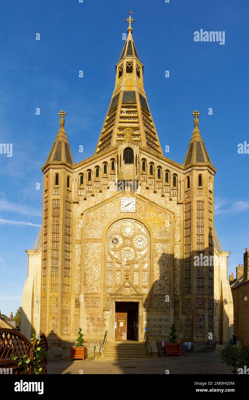 France, Orne, village of Domfront, Saint Julien de Domfront church in ...