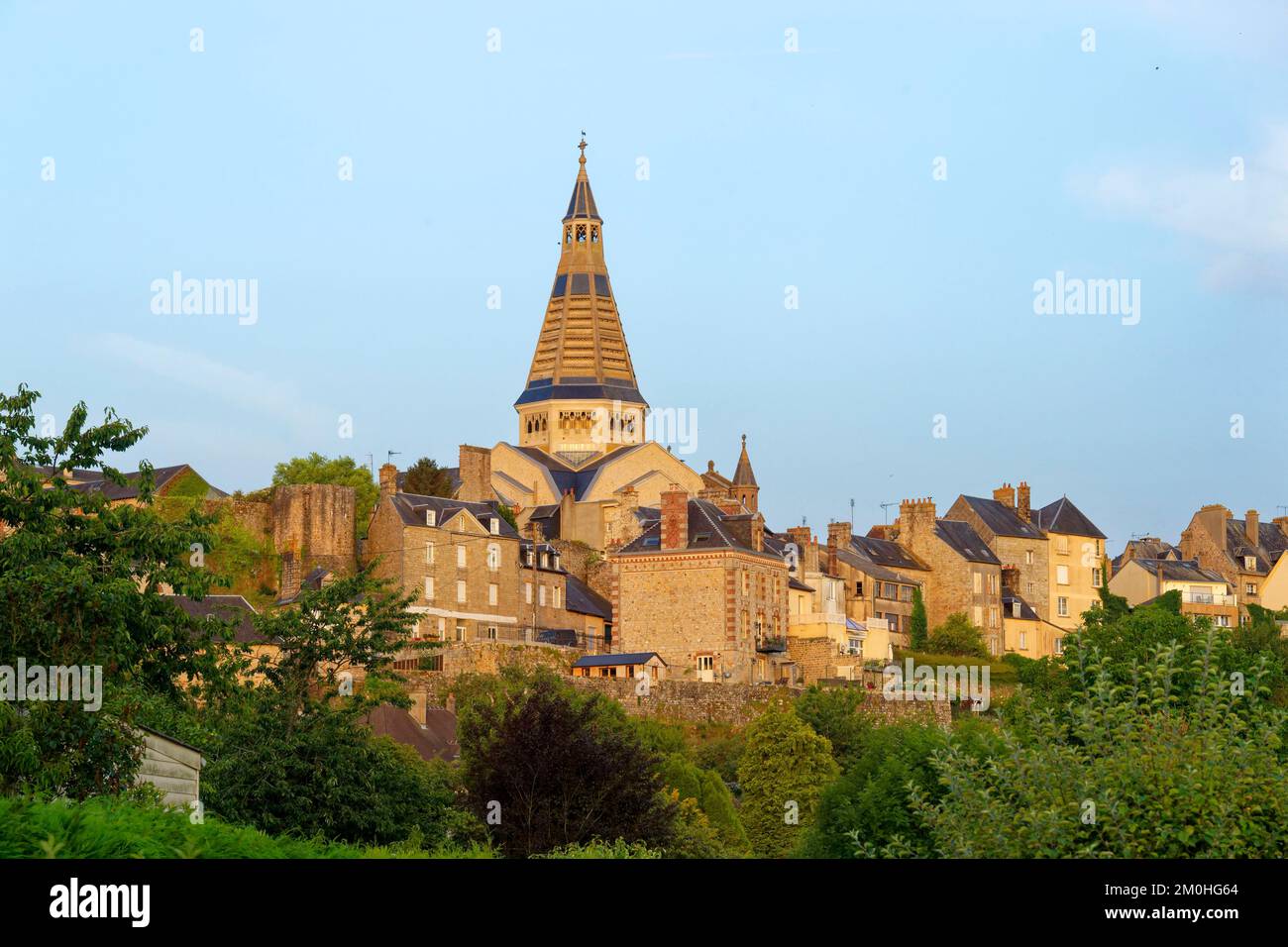 France, Orne, village of Domfront, Saint Julien de Domfront church in ...