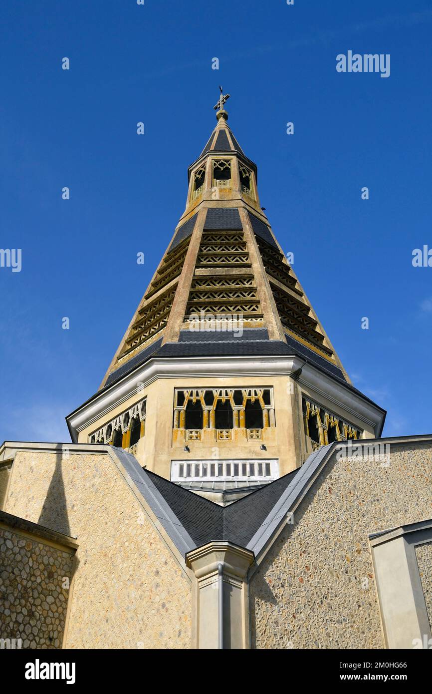 France, Orne, village of Domfront, Saint Julien de Domfront church in ...