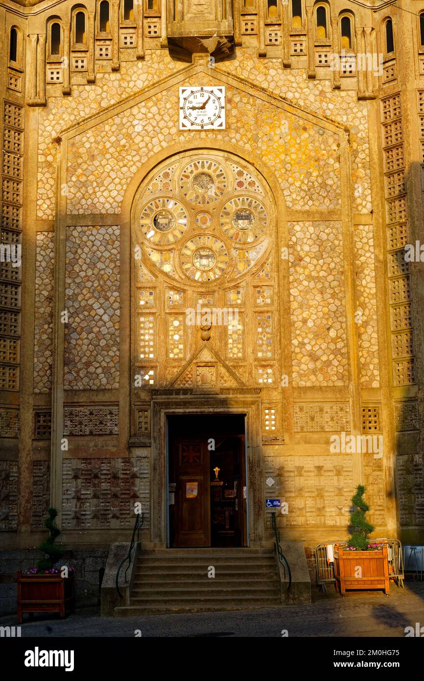 France, Orne, village of Domfront, Saint Julien de Domfront church in ...