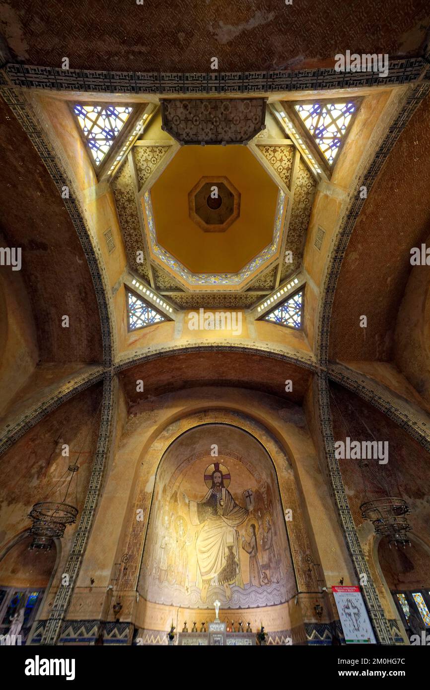 France, Orne, village of Domfront, Saint Julien de Domfront church in ...