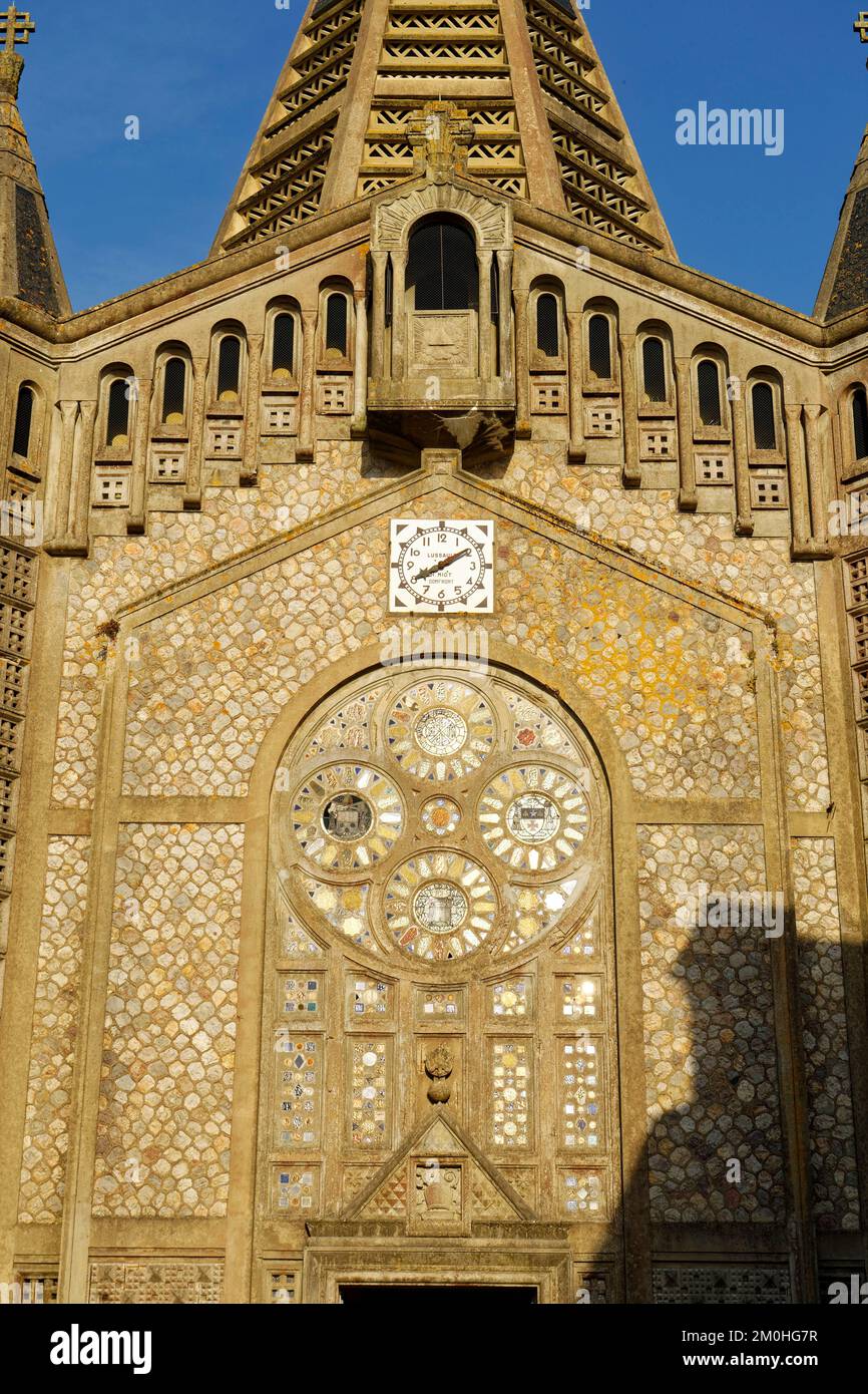 France, Orne, village of Domfront, Saint Julien de Domfront church in ...