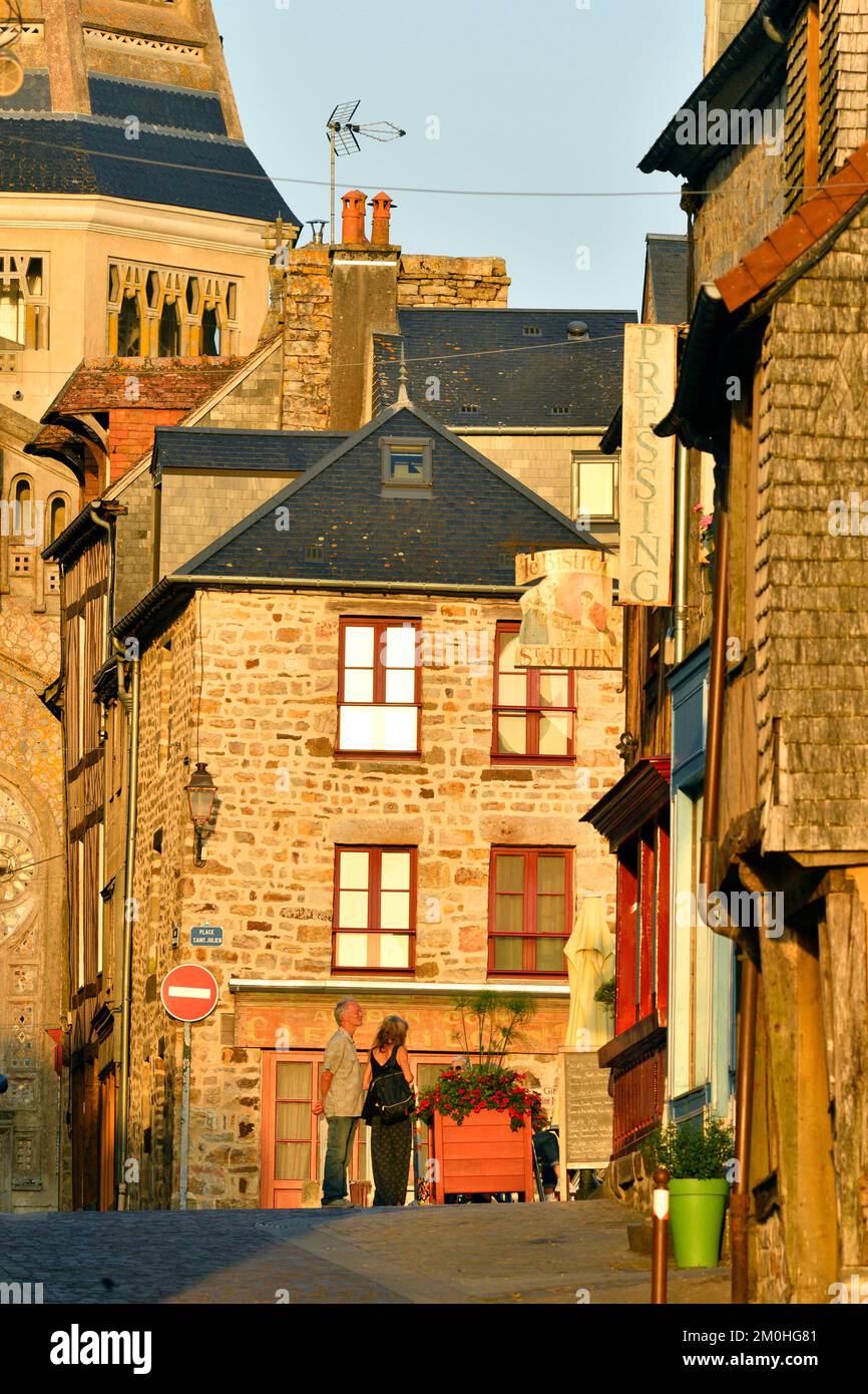 France, Orne, village of Domfront, Saint Julien de Domfront church in ...