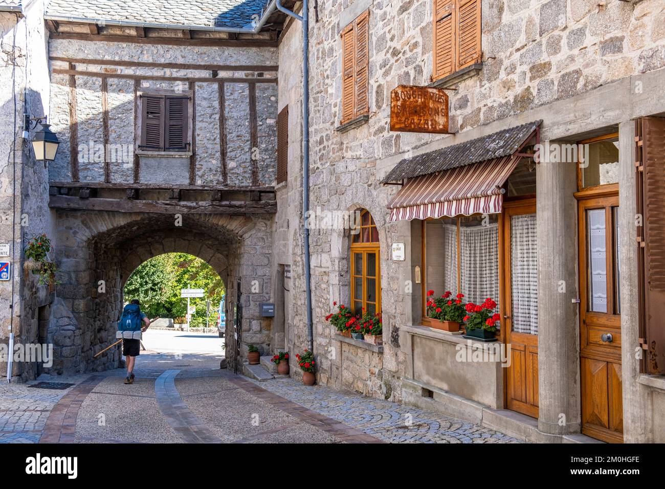 France, Cantal, Marcoles, labelled Petites Cites de Caractere, medieval ...