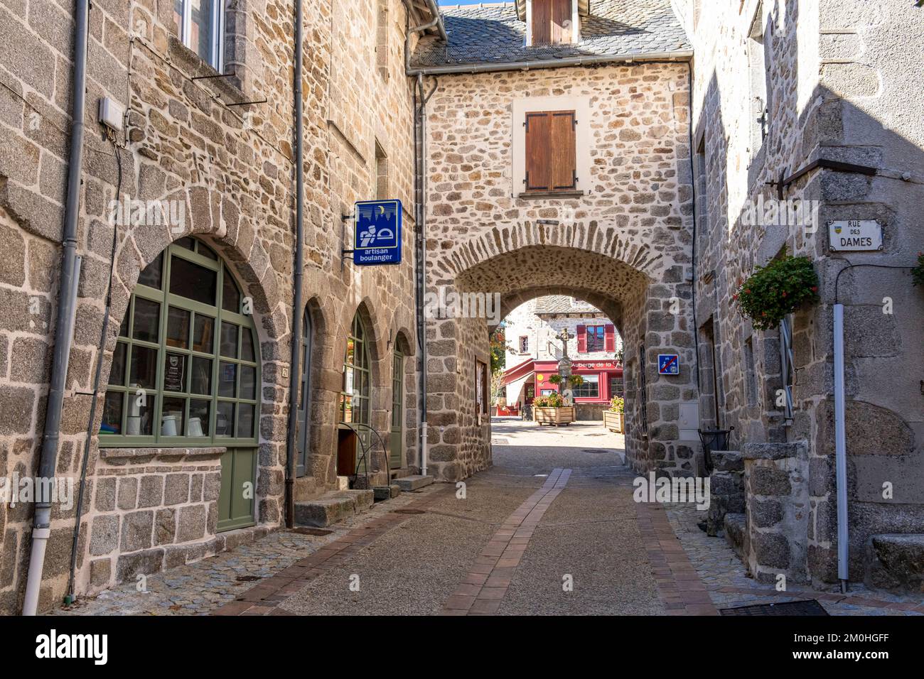France, Cantal, Marcoles, labelled Petites Cites de Caractere, medieval ...