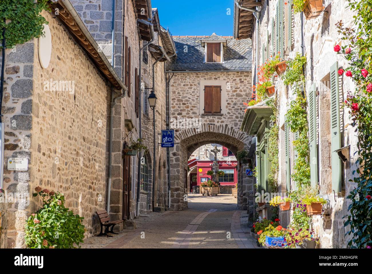 France, Cantal, Marcoles, labelled Petites Cites de Caractere, medieval ...