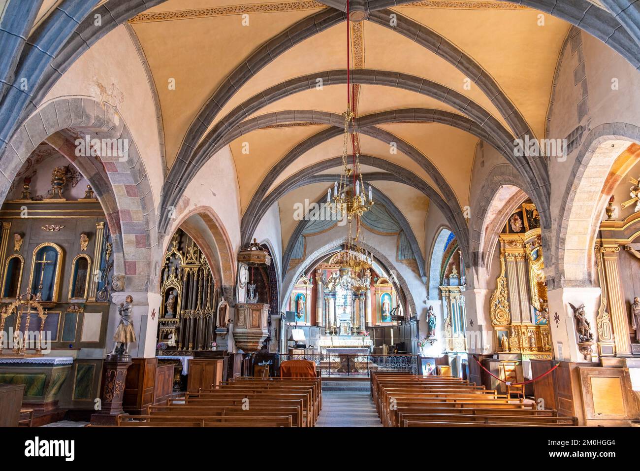 France, Cantal, Marcoles, labelled Petites Cites de Caractere, Saint ...