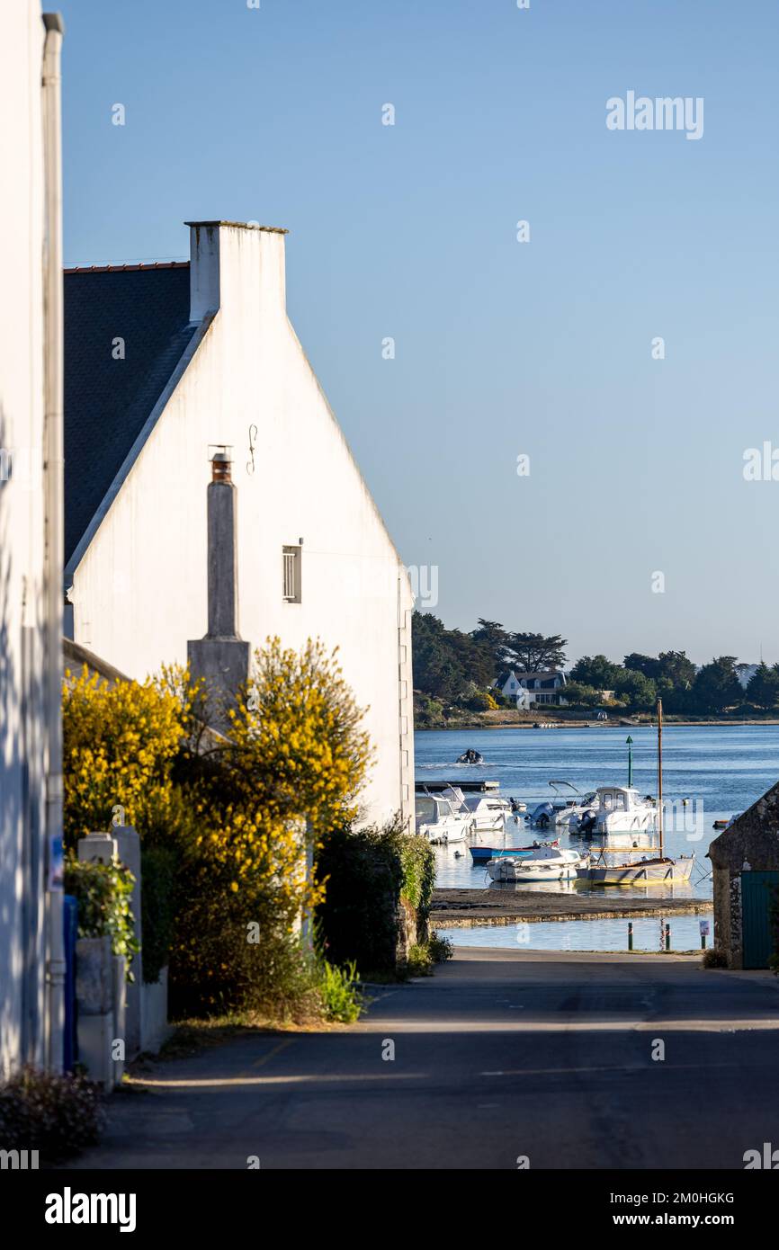 France, Morbihan, Sarzeau, the tip and port of Logeo Stock Photo - Alamy