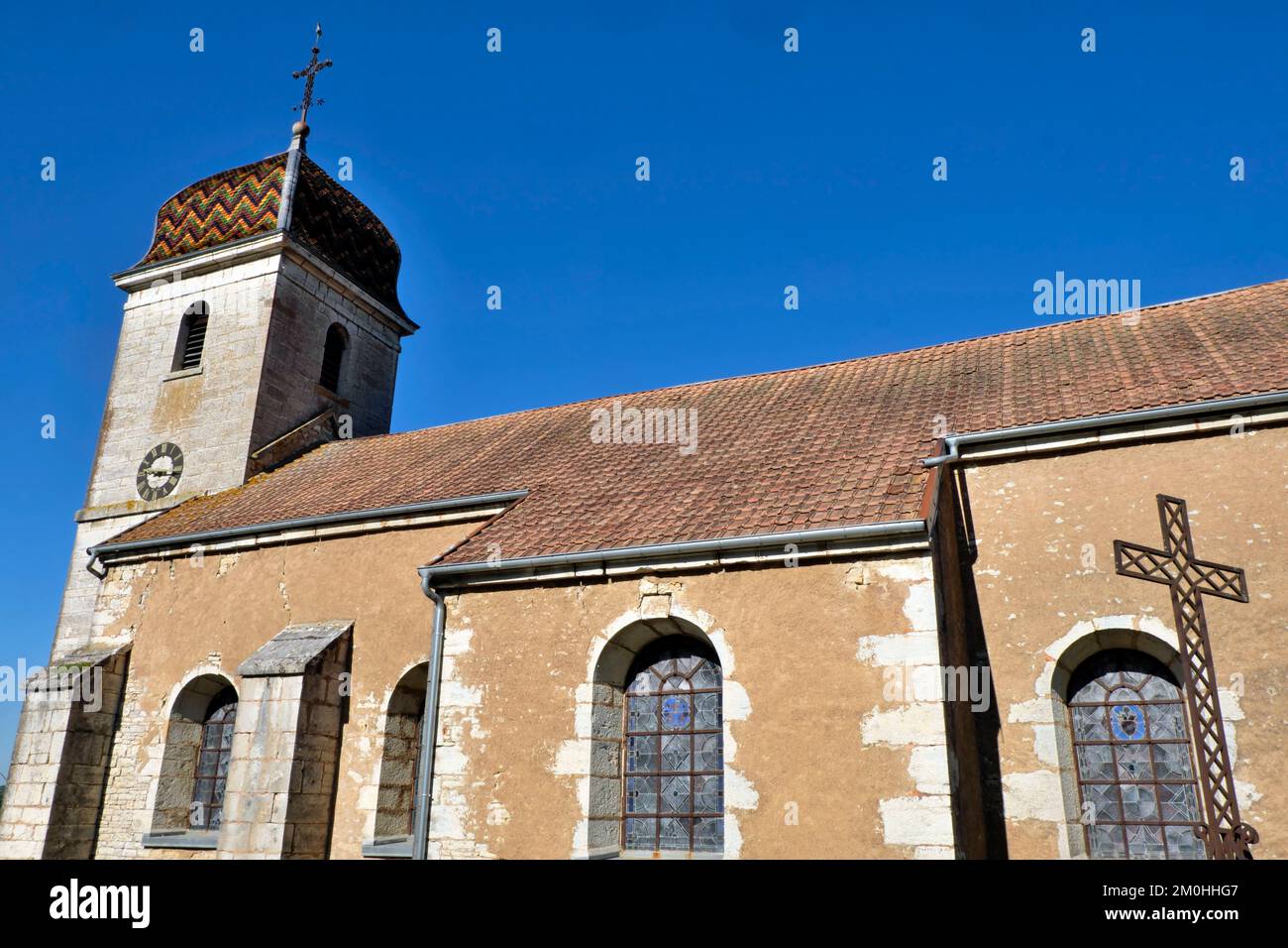 France, Doubs, Romain la Roche, church dated 18th century Stock Photo ...