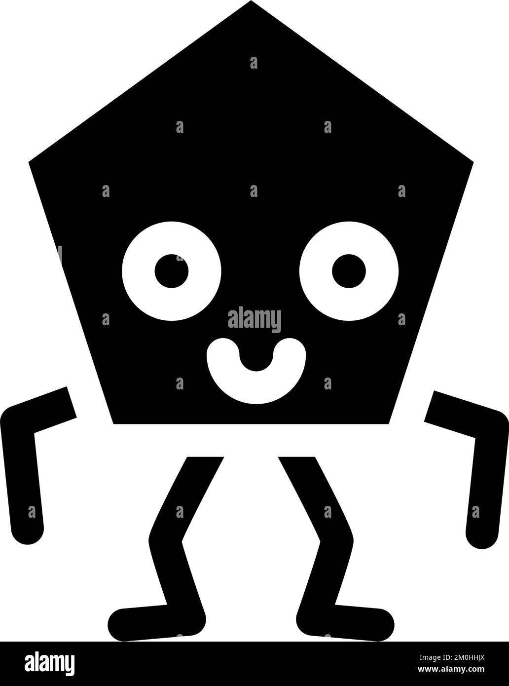 pentagon geometric shape character glyph icon vector illustration Stock ... pentagon geometric shape character glyph icon vector illustration Stock ...