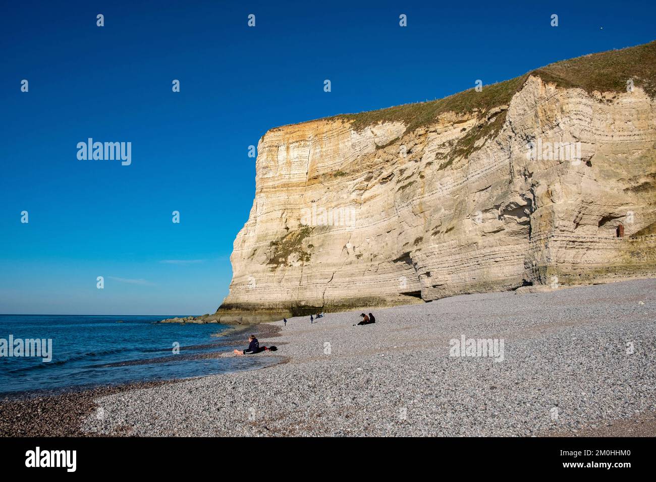 France, Seine Maritime, near Cap d'Antifer, Valleuse du Fourquet beach ...