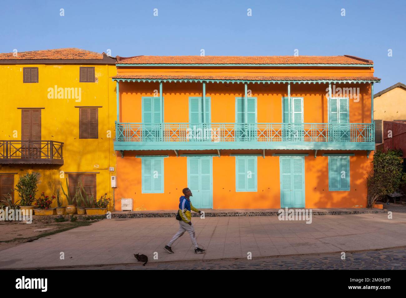 Senegal, Dakar, Gor?e island, listed as World Heritage by UNESCO, man ...
