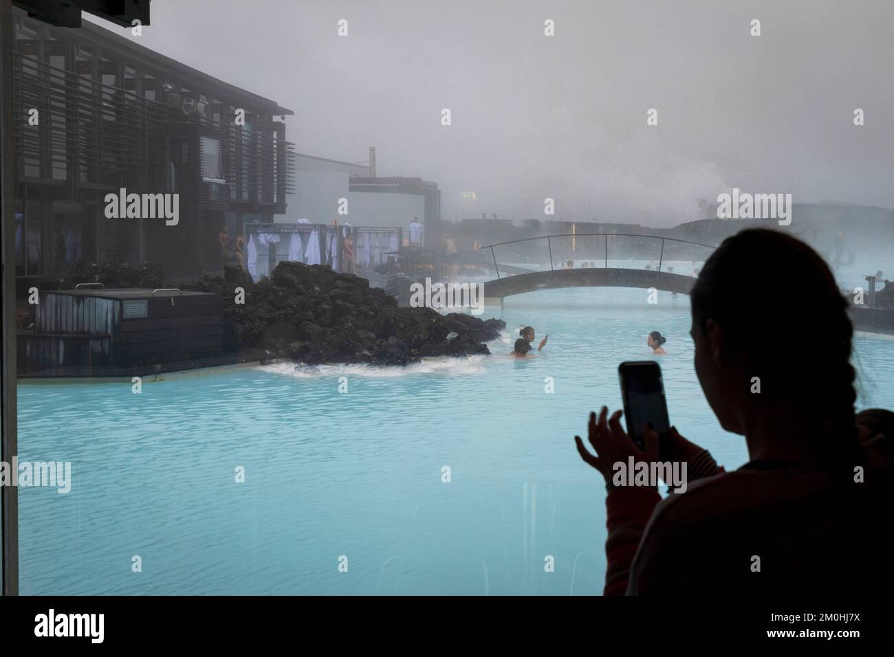 Iceland, Sudurnes region, Reykjanes peninsula, the Blue Lagoon, a ...