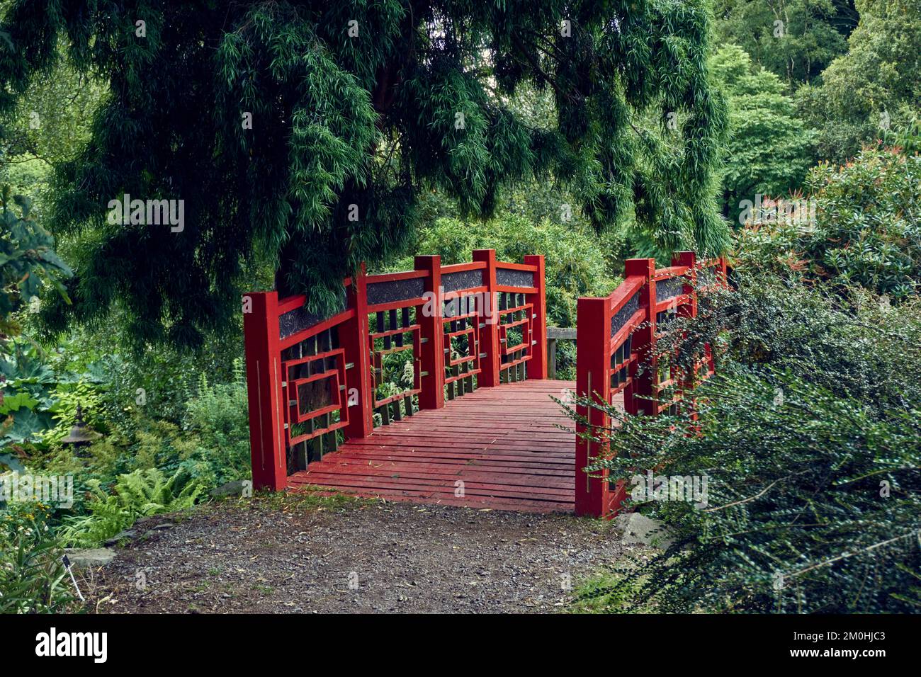 Red japanese gardens hi-res stock photography and images - Alamy