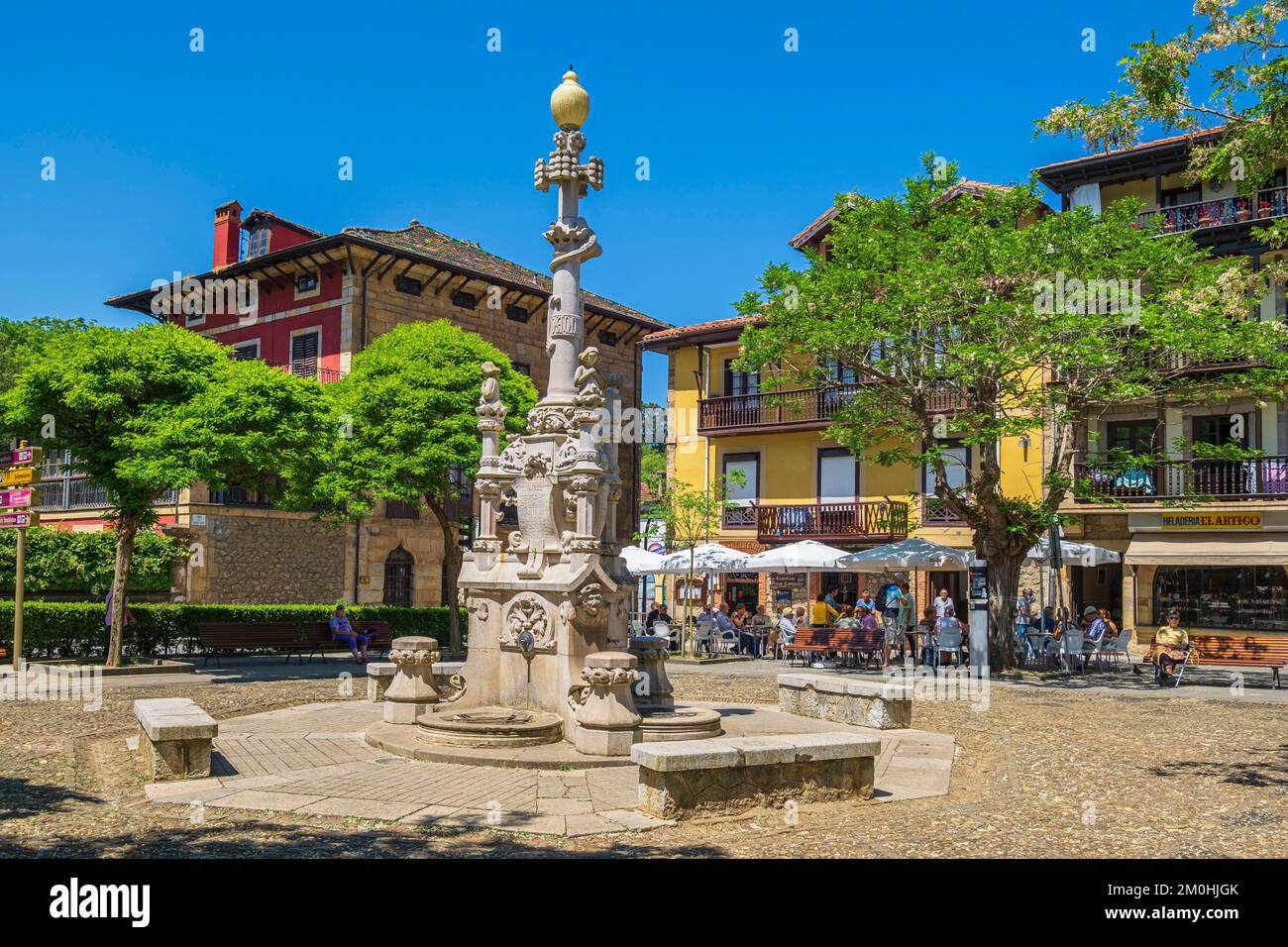 Spain, province of Cantabria, Comillas, stage on the Camino del Norte ...