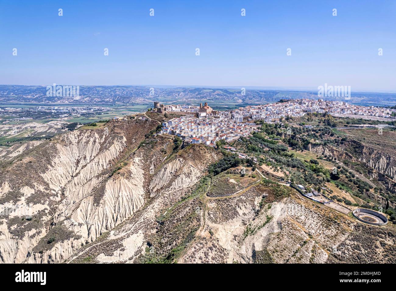 Italy, Basilicata, Pisticci, the village above the Teatro dei Calanchi ...