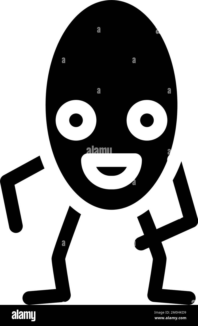 oval geometric shape character glyph icon vector illustration Stock ... oval geometric shape character glyph icon vector illustration Stock ...