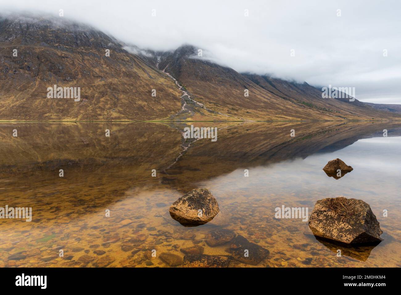 United Kingdom, Scotland, Highlands, Argyll and Bute, Glen Etive Valley ...