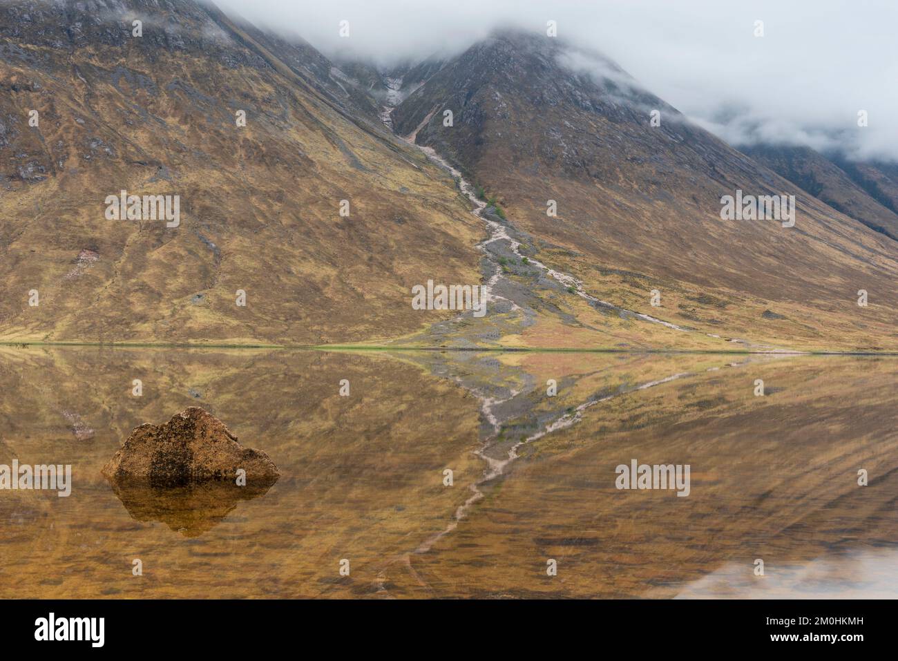 United Kingdom, Scotland, Highlands, Argyll and Bute, Glen Etive Valley ...