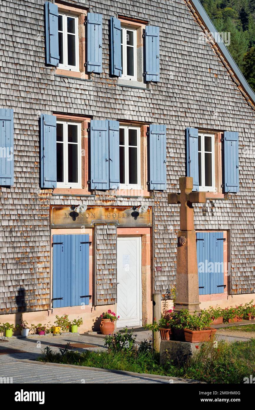 France, Vosges, Le Valtin, village in the upper valley of the Meurthe ...