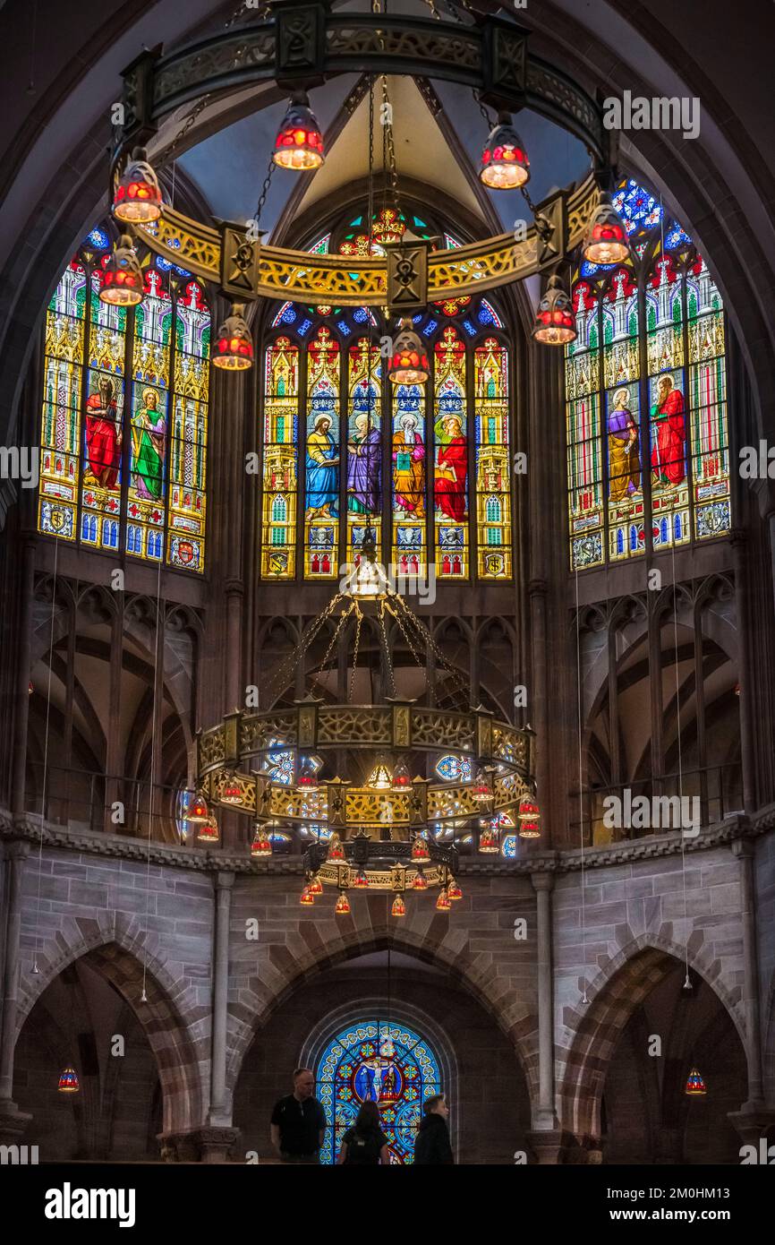 Switzerland, Basel, the Minster or Protestant Cathedral of Our Lady of ...