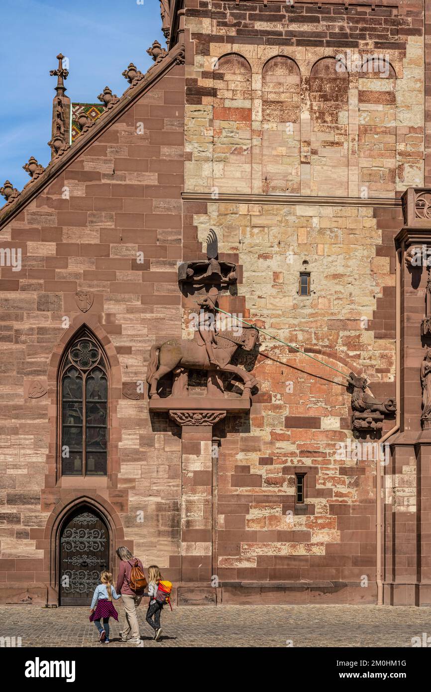 Switzerland, Basel, the Minster or Protestant Cathedral of Our Lady of ...