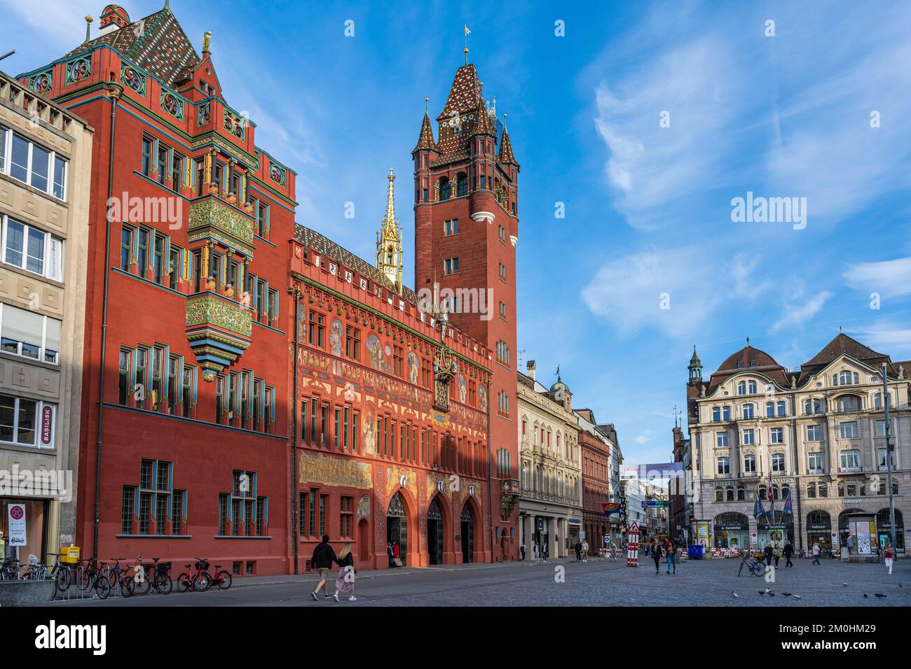Switzerland, Basel, Marktplatz, City hall (Rathaus Stock Photo - Alamy