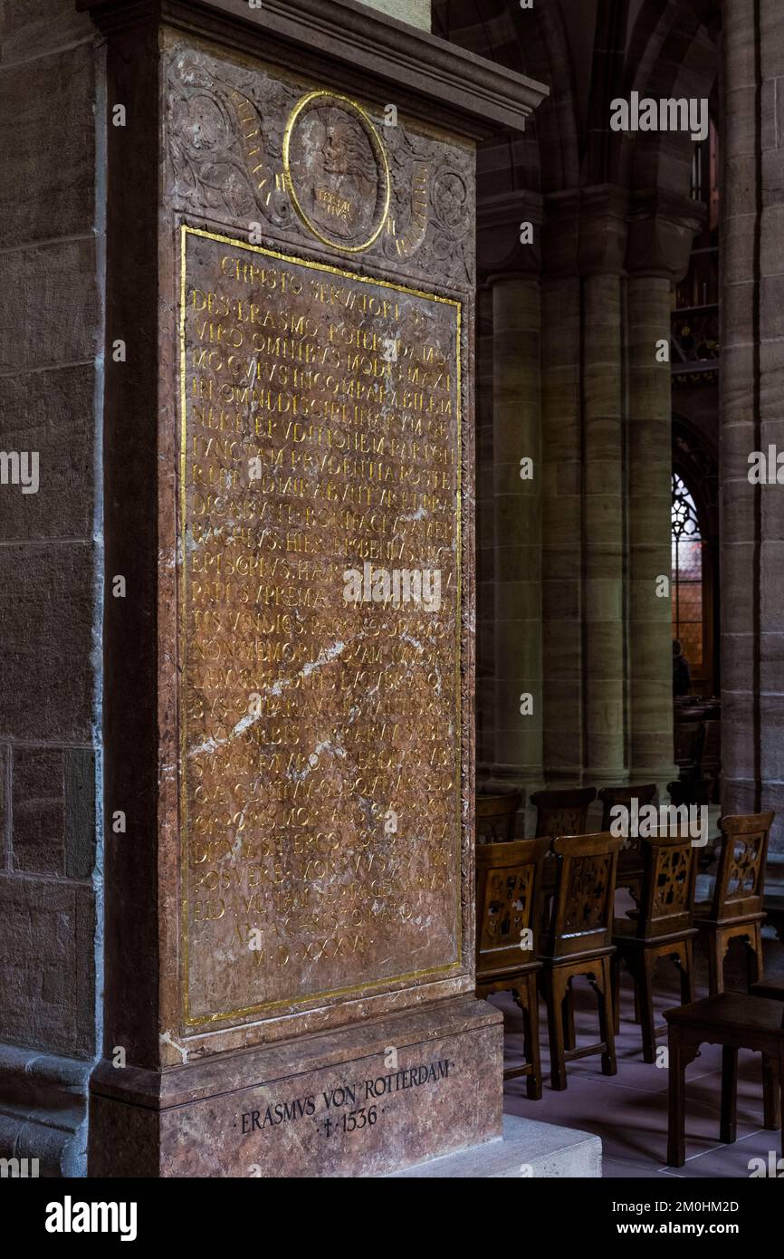 Switzerland, Basel, the Minster or Protestant Cathedral of Our Lady of ...